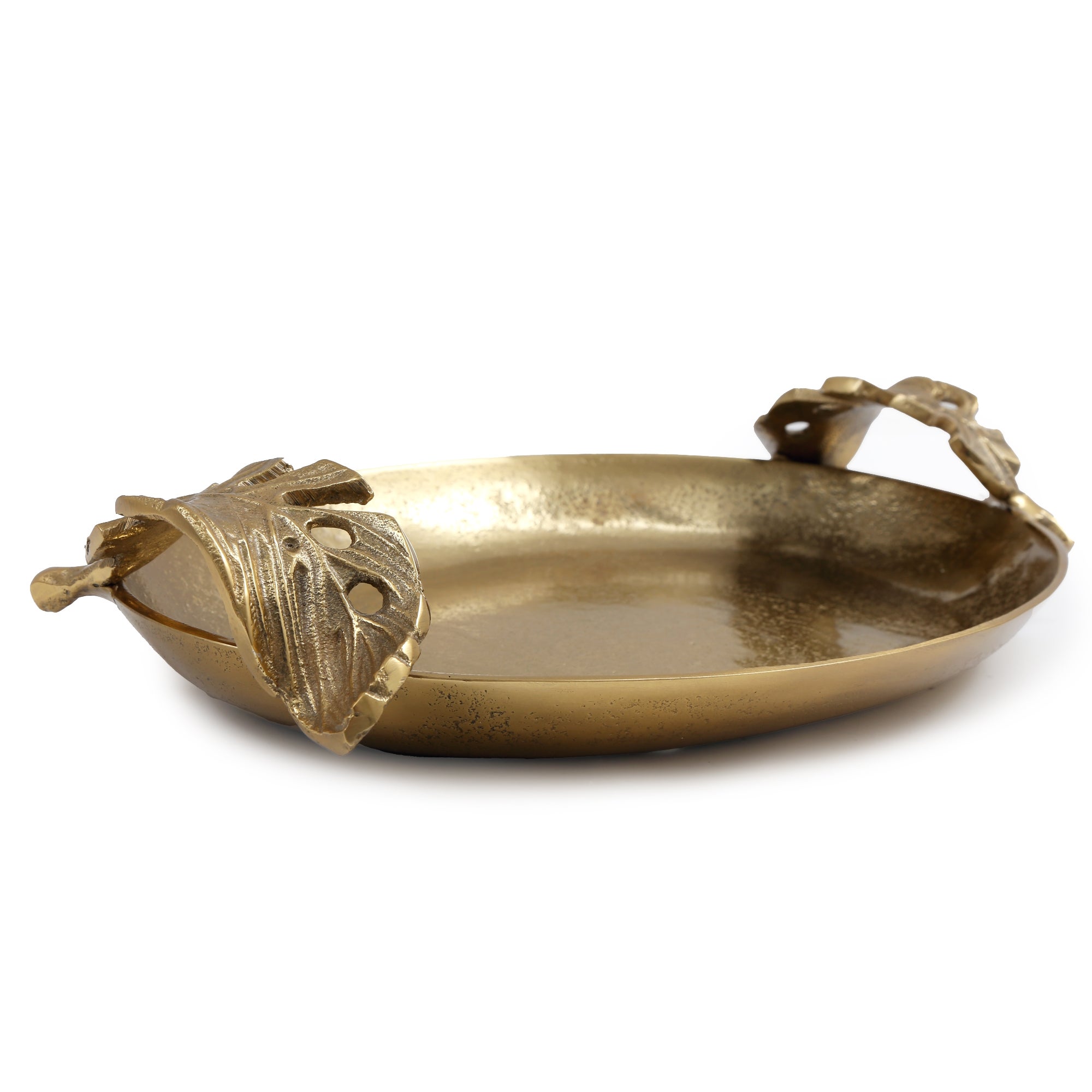 Round Gold Leaf Tray | Nook