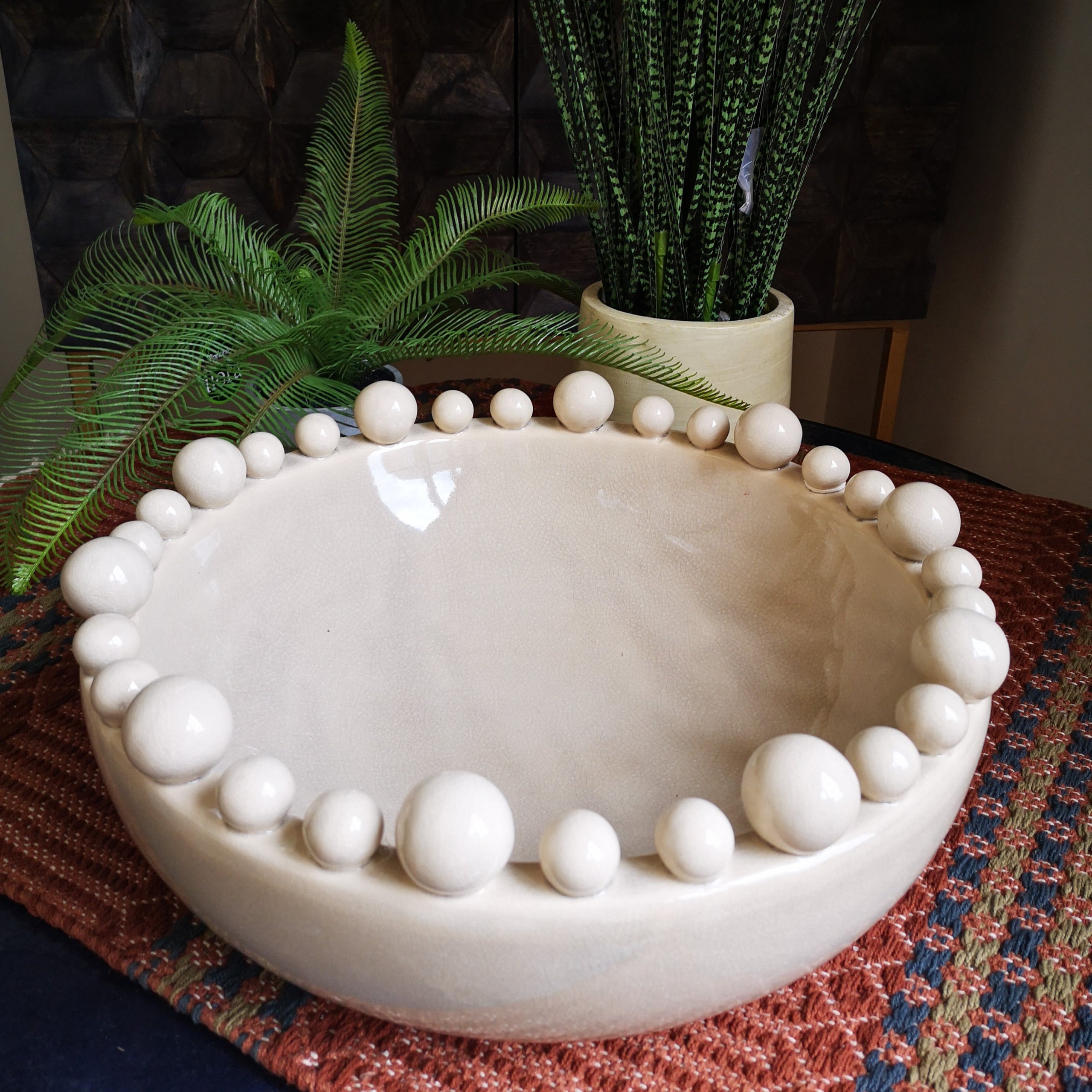 Bobble Edged Bowl - Cream | Nook